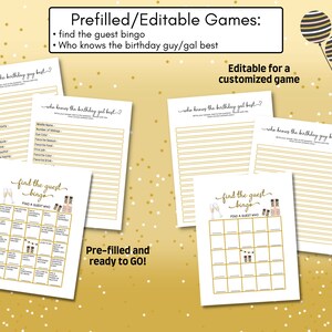 61st Birthday Party Games Bundle | Born in 1964 Games | Editable Sixty ...