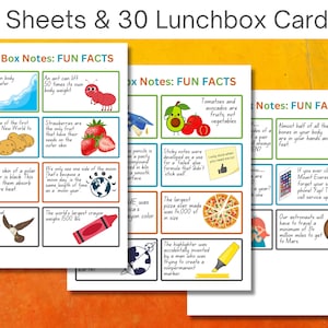 Conversation Starter Lunch Box Notes for Kids | Printable Lunchbox ...