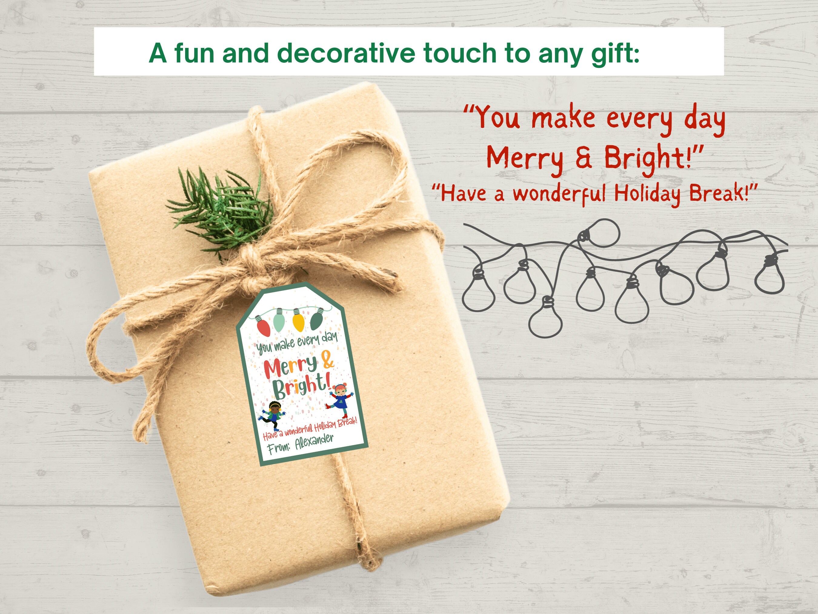 Editable Christmas Gift Tags for Teachers | Teacher Appreciation Gift ...