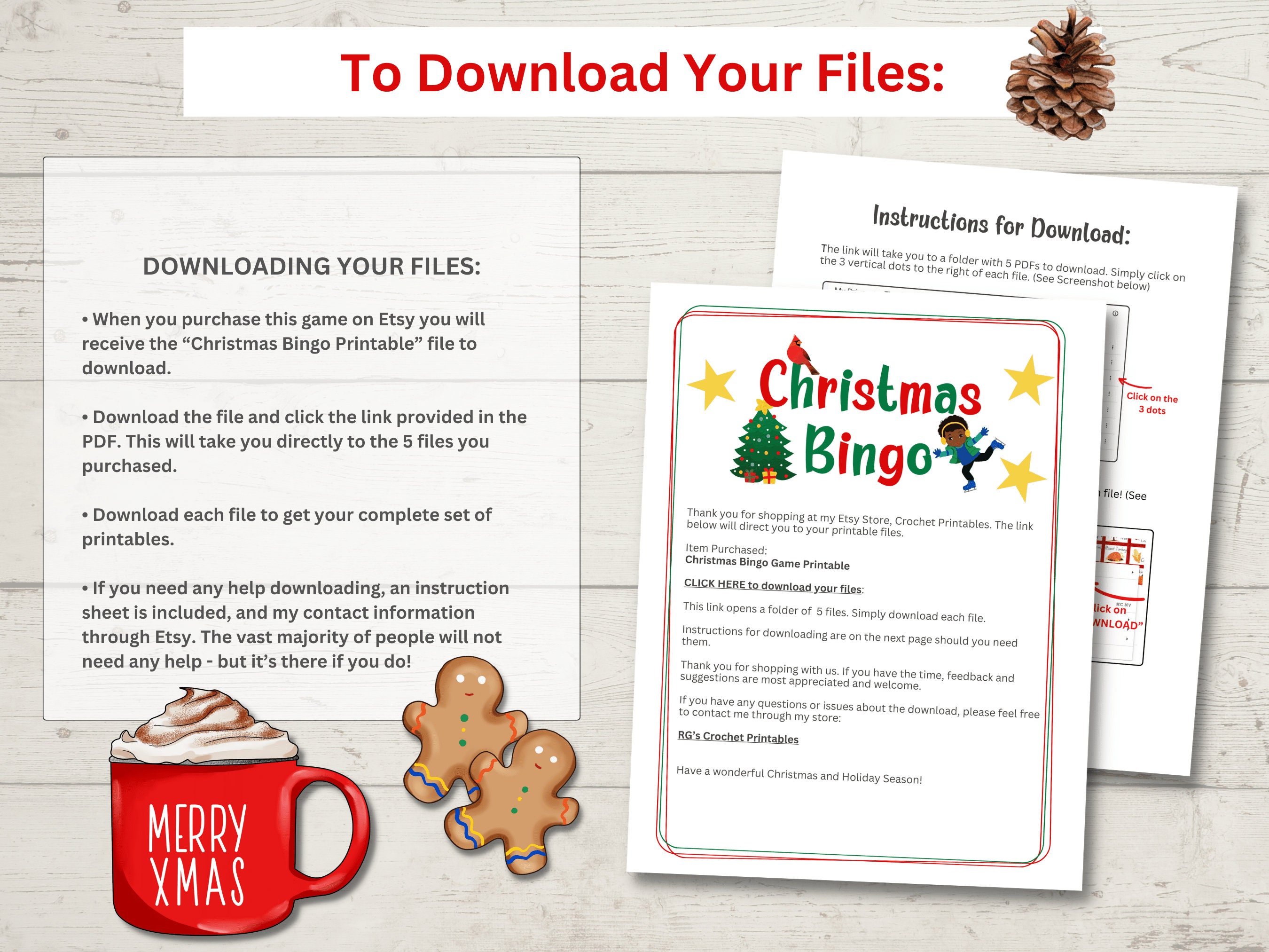 Printable Christmas Bingo Game for Adults and Kids | Family Game Night ...