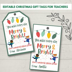 Editable Christmas Gift Tags for Teachers | Teacher Appreciation Gift ...