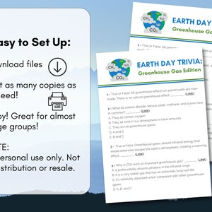 Earth Day Trivia Game - Greenhouse Gases | Climate Change Classroom ...