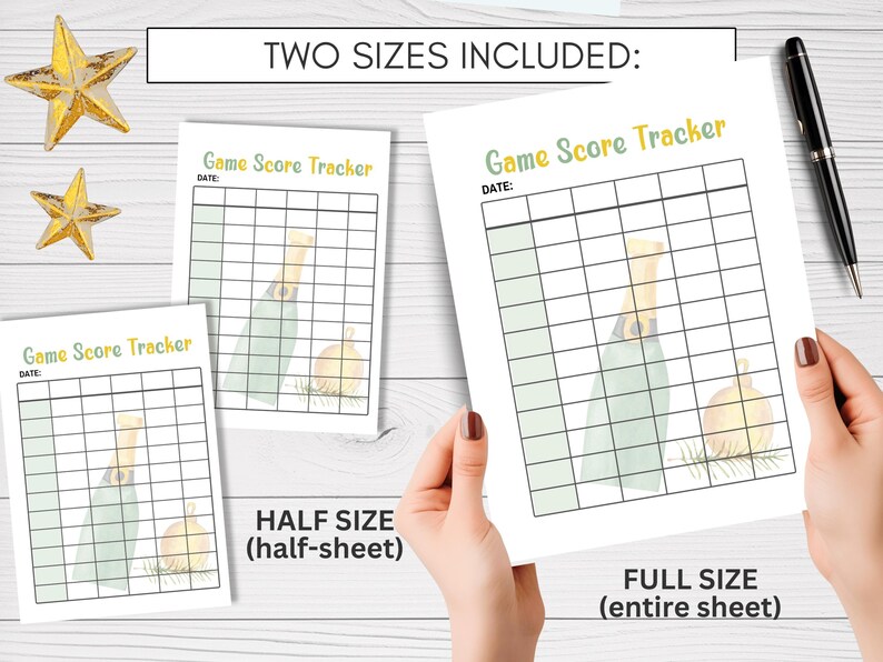 Holiday Season Game Score Tracker for Holiday Party Games and Family ...