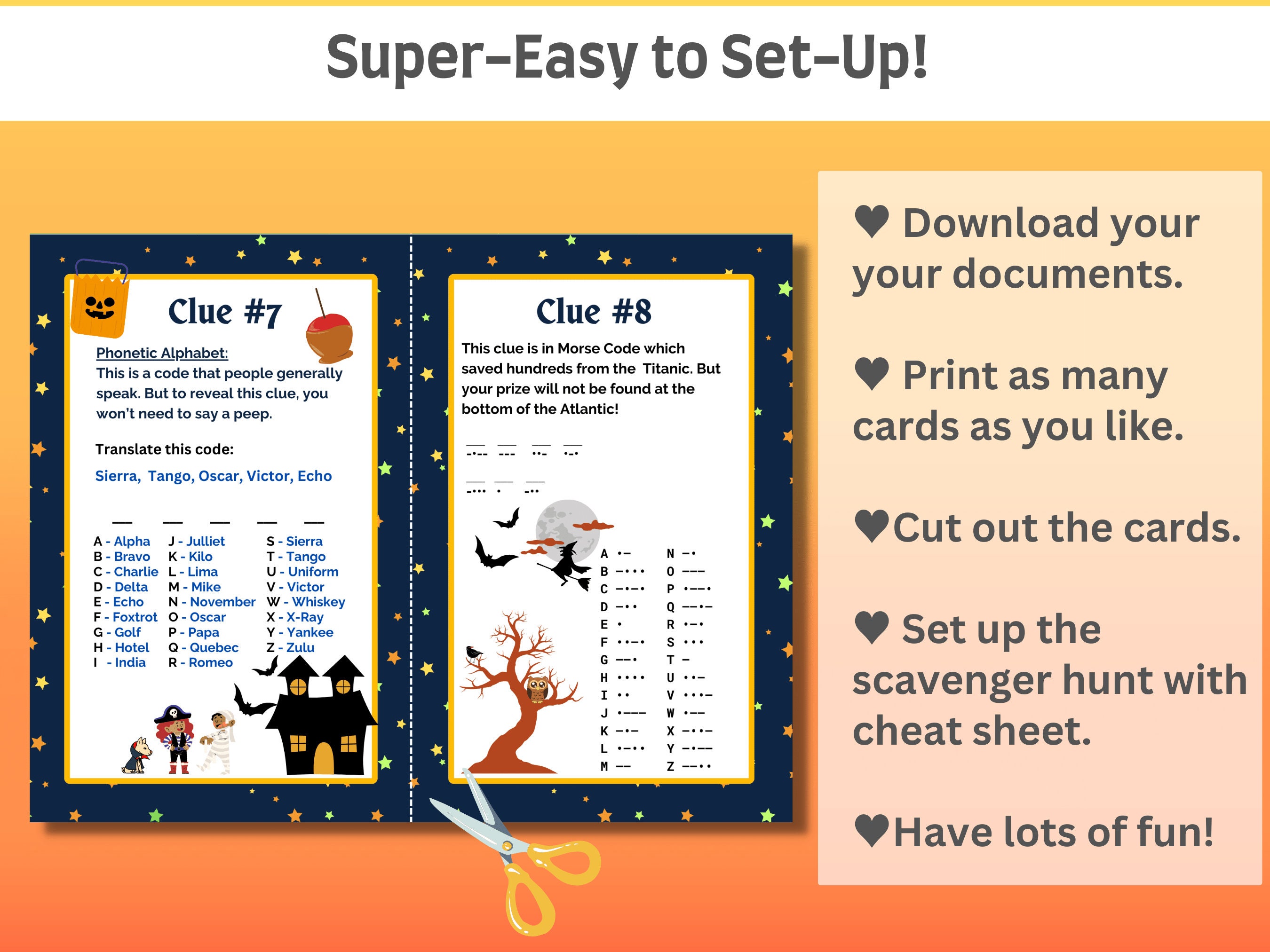 Indoor Halloween Scavenger Hunt for Older Kids | Party Game and ...