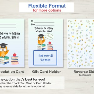 Personalized Teacher Appreciation Week Gift Card Holder, Printable End ...