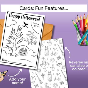 Printable Halloween Coloring Pages and Cards for Kids to Color and ...