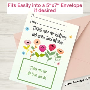 Editable Teacher Appreciation Week Gift Card Holder, Personalized End ...