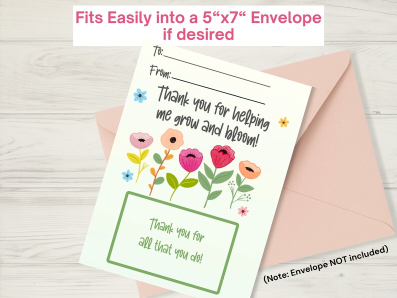 Editable Teacher Appreciation Week Gift Card Holder, Personalized End ...