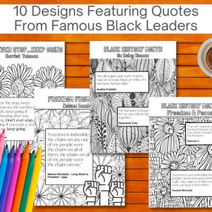 Black History Coloring Sheets and Famous Quotes From Black Month ...