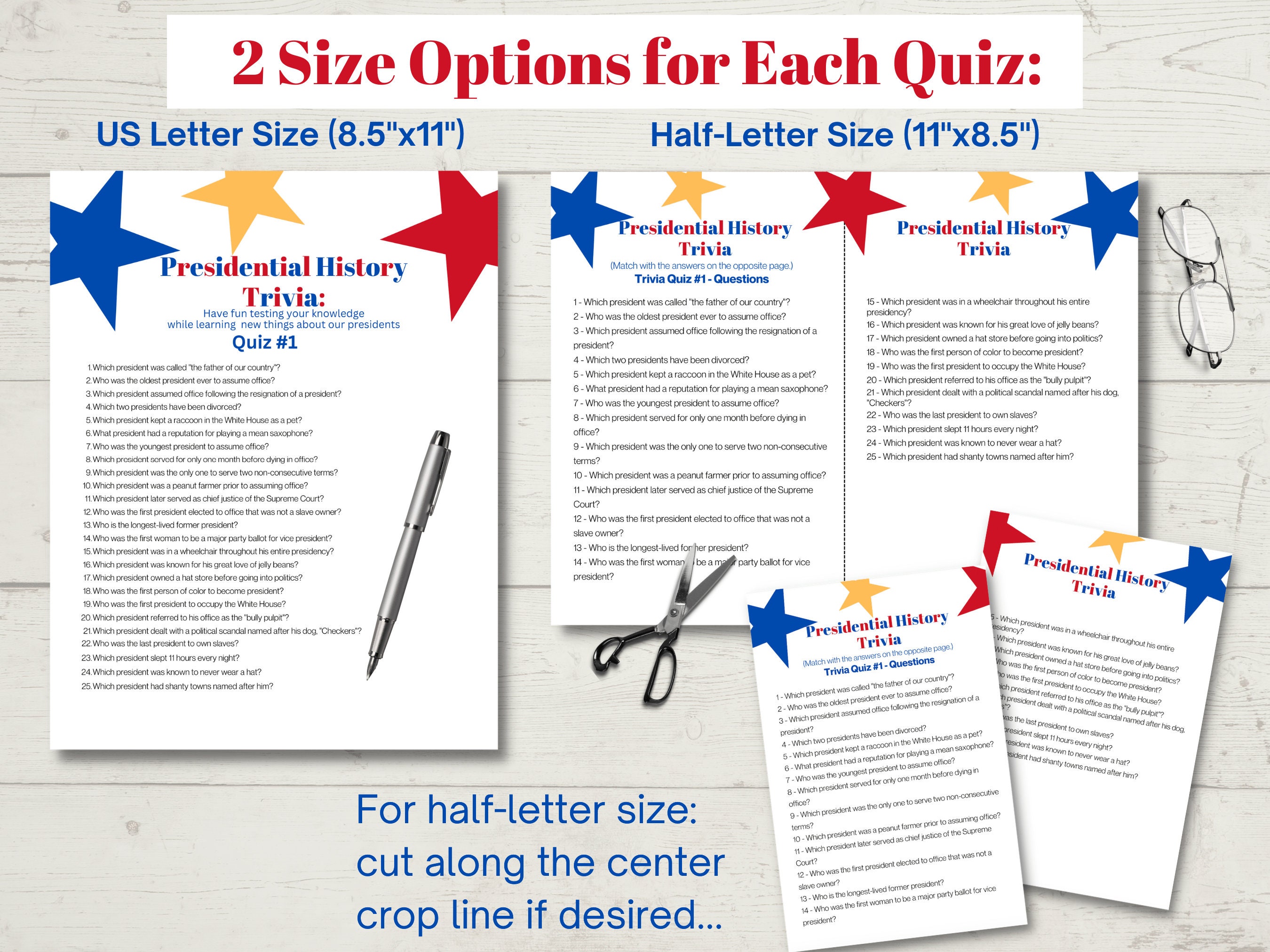 Presidents' Day Trivia Game - | Triva Quiz | Presidents Day Games ...