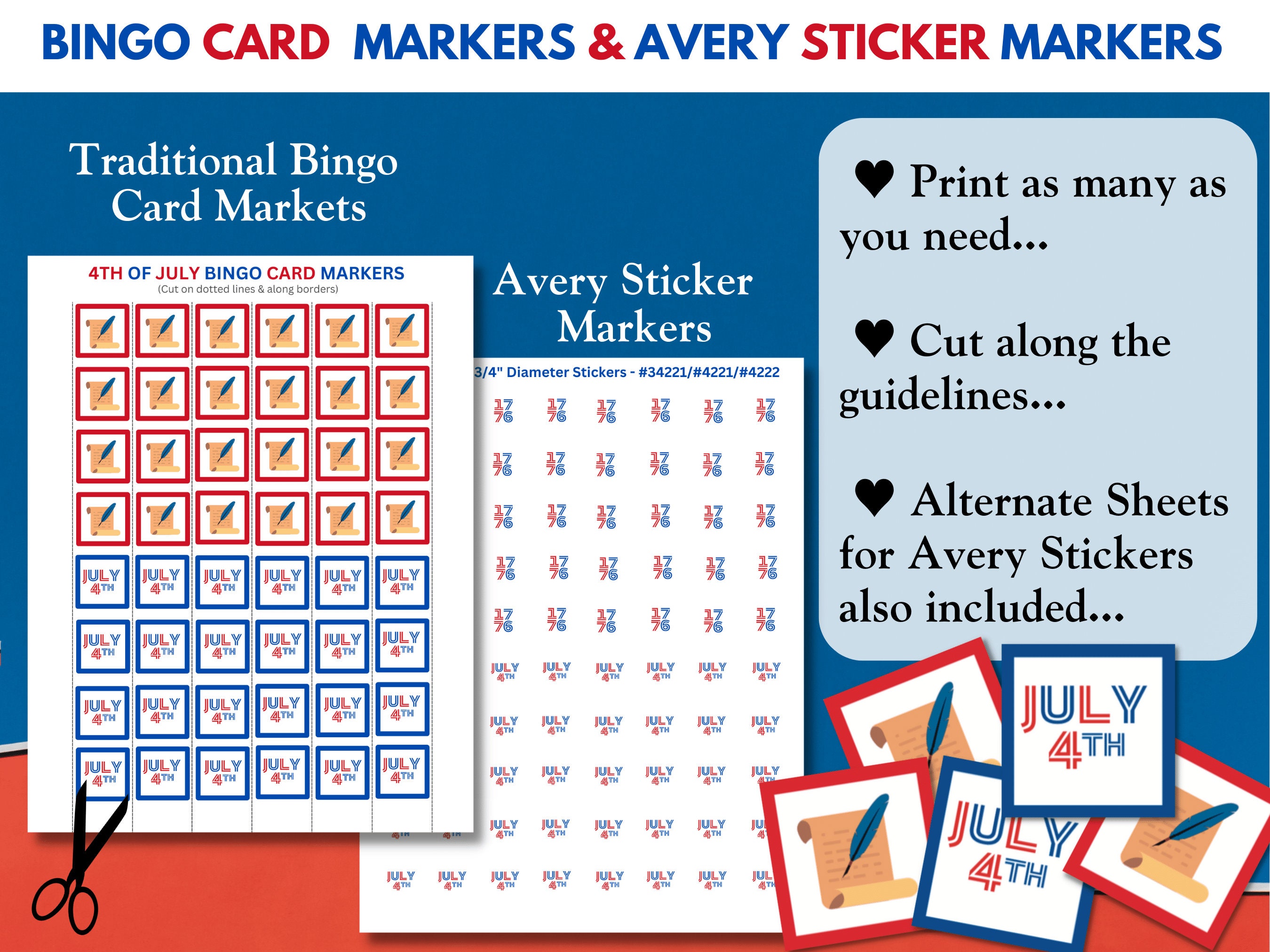 Printable 4th of July Bingo Game | Independence Day Celebration Bingo ...