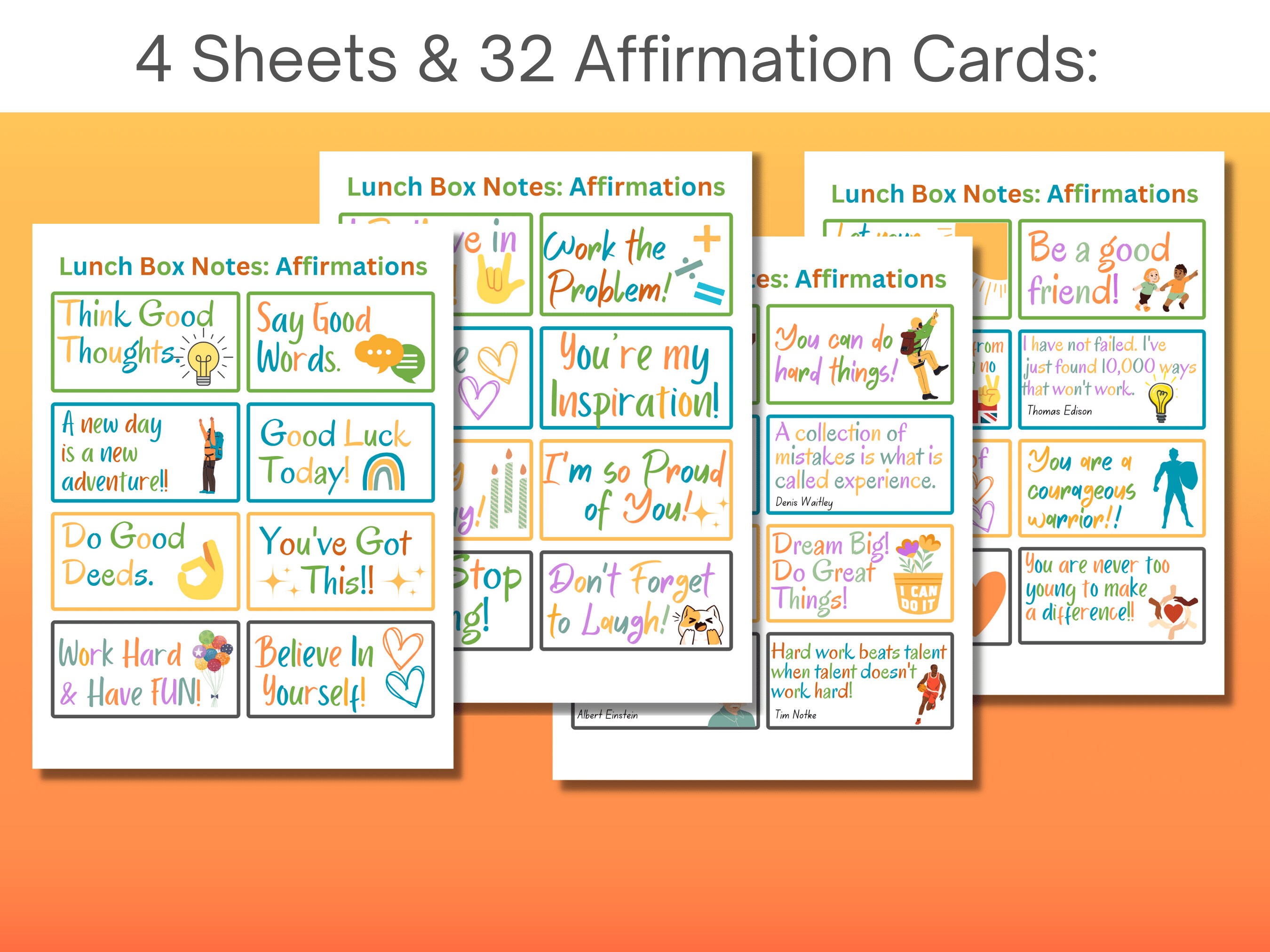 Lunch Box Notes Affirmations and Jokes Icebreaker Bundle Printable ...