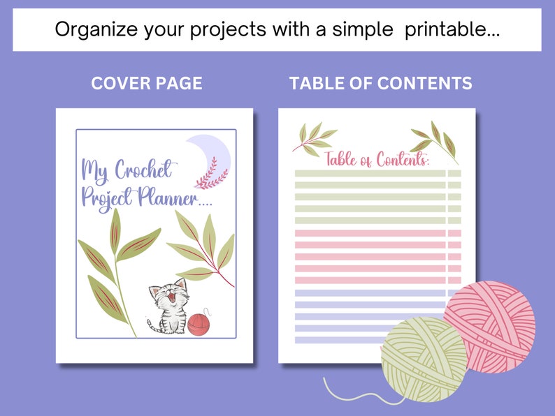 Printable Crochet Project Planner and Journal With a Bonus Row Counter ...