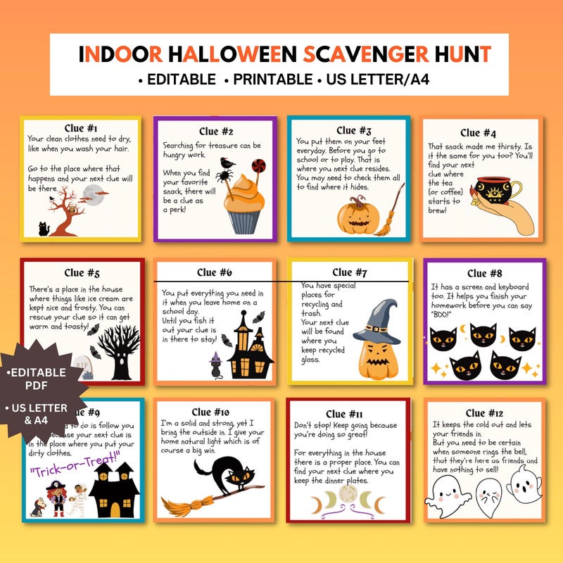 Halloween Scavenger Hunt - Etsy