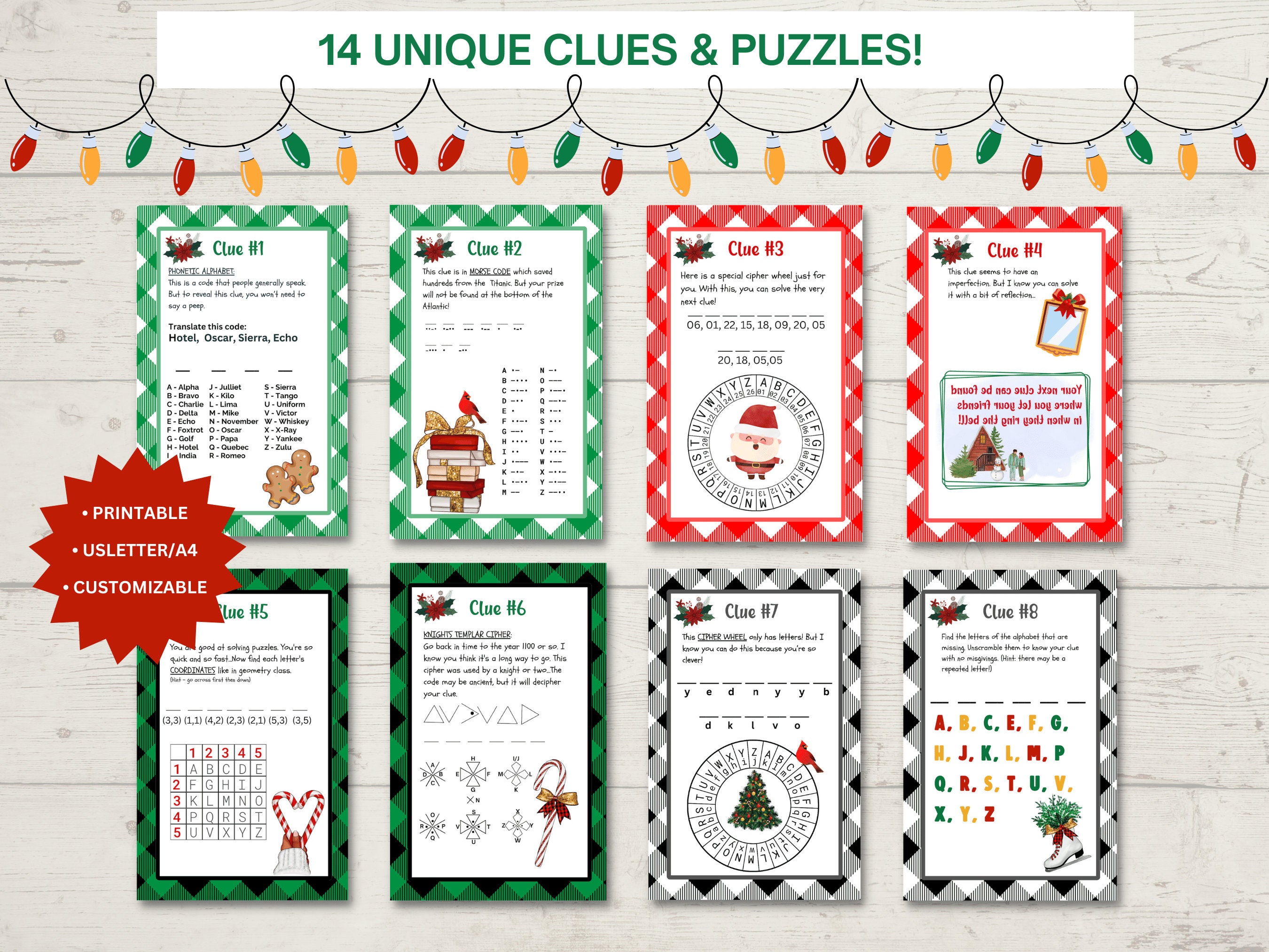 Outdoor Christmas Scavenger Hunt for Older Kids | Printable Treasure ...