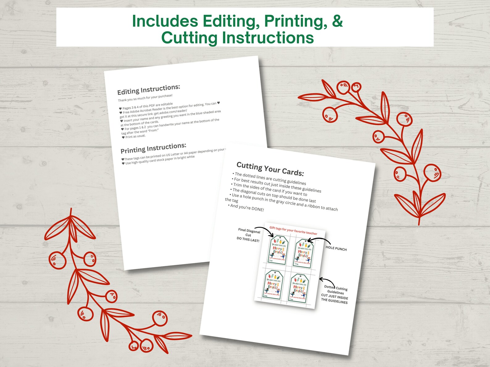 Editable Christmas Gift Tags for Teachers | Teacher Appreciation Gift ...