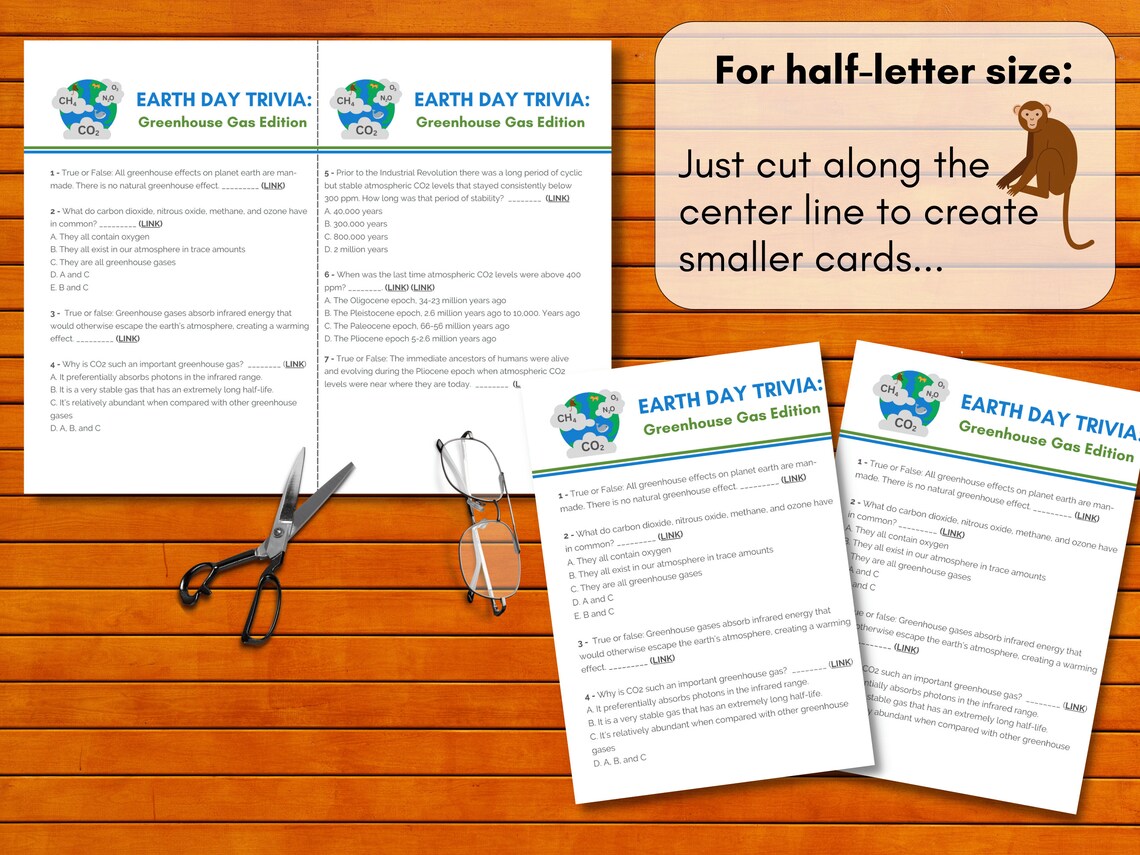 Earth Day Trivia Game Greenhouse Gases Climate Change Classroom Climate ...