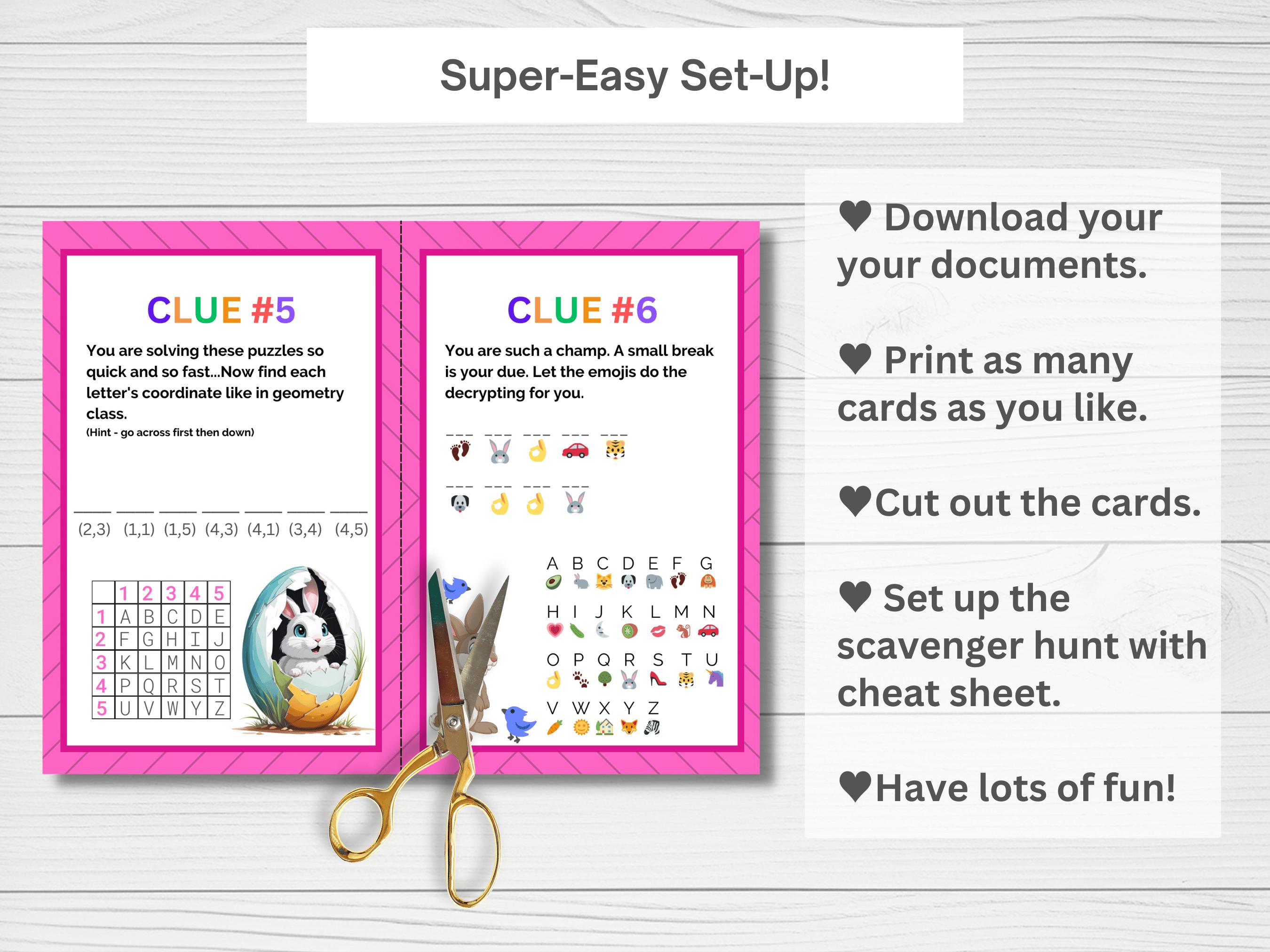 Editable Indoor Easter Scavenger Hunt for Kids and Teens, Printable ...
