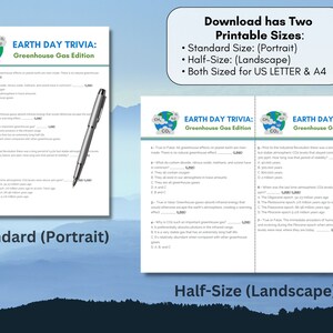 Earth Day Trivia Game Greenhouse Gases Climate Change Classroom Climate ...