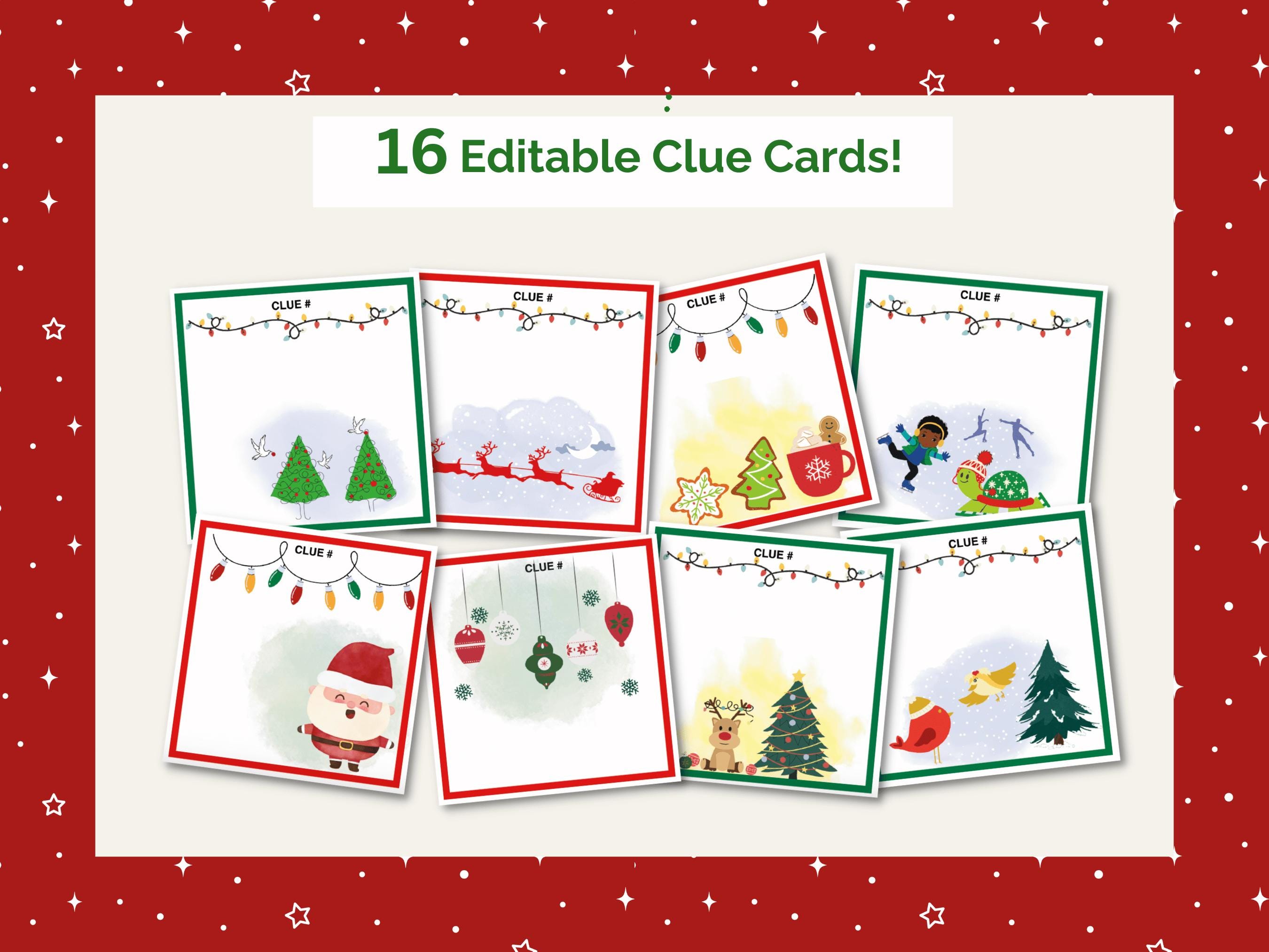 Editable Christmas Scavenger Hunt for Kids and Tweens, Printable Indoor ...