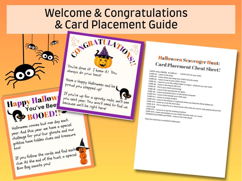 Editable Indoor Halloween Scavenger Hunt, You’ve Been Booed Treasure ...