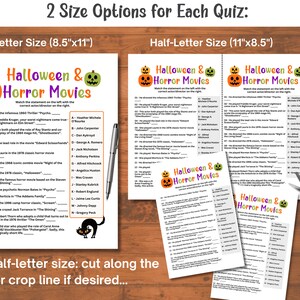 Halloween Classic Horror Films Trivia Game | Halloween Party Game for ...