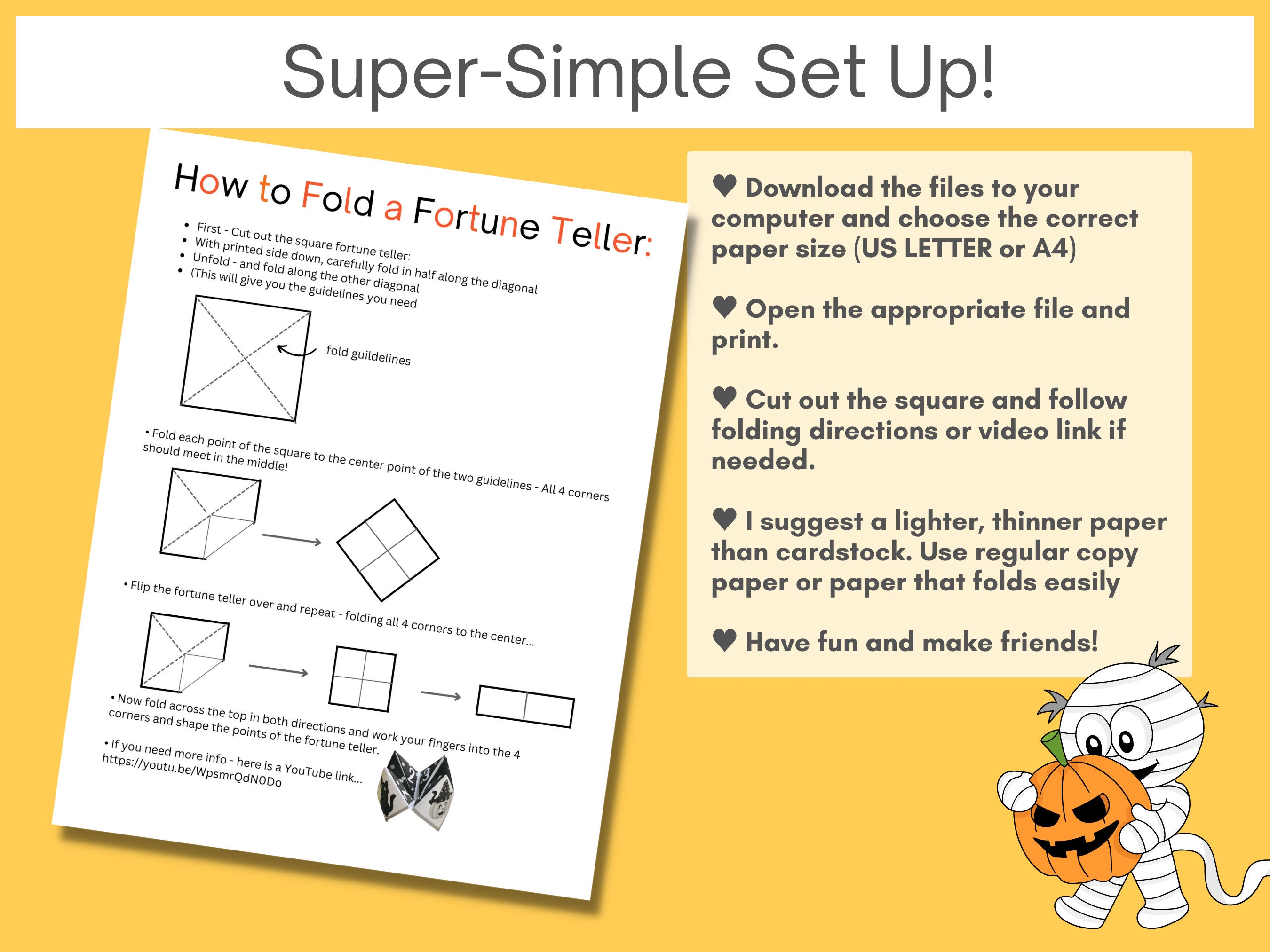 Halloween Fortune Teller Game for Kids | Halloween Party Game ...