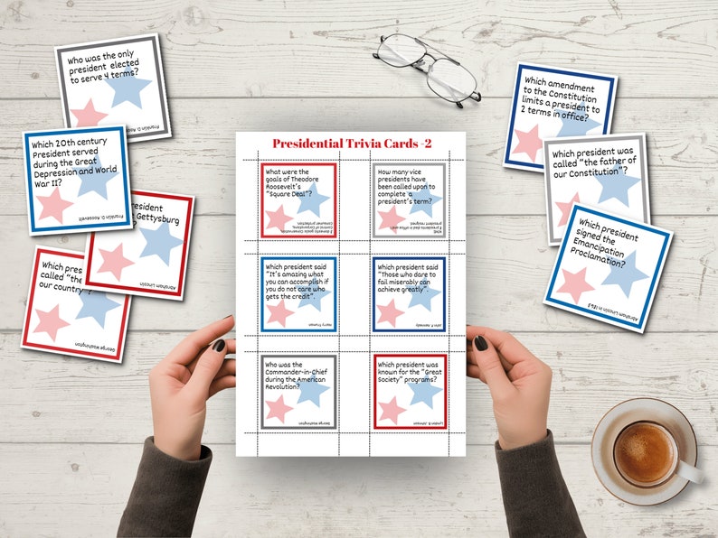 Editable Presidents Day Trivia Game | Family Game Night Printable ...