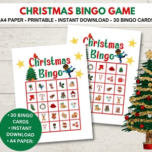 Printable Christmas Bingo Game for Adults and Kids | Family Game Night ...