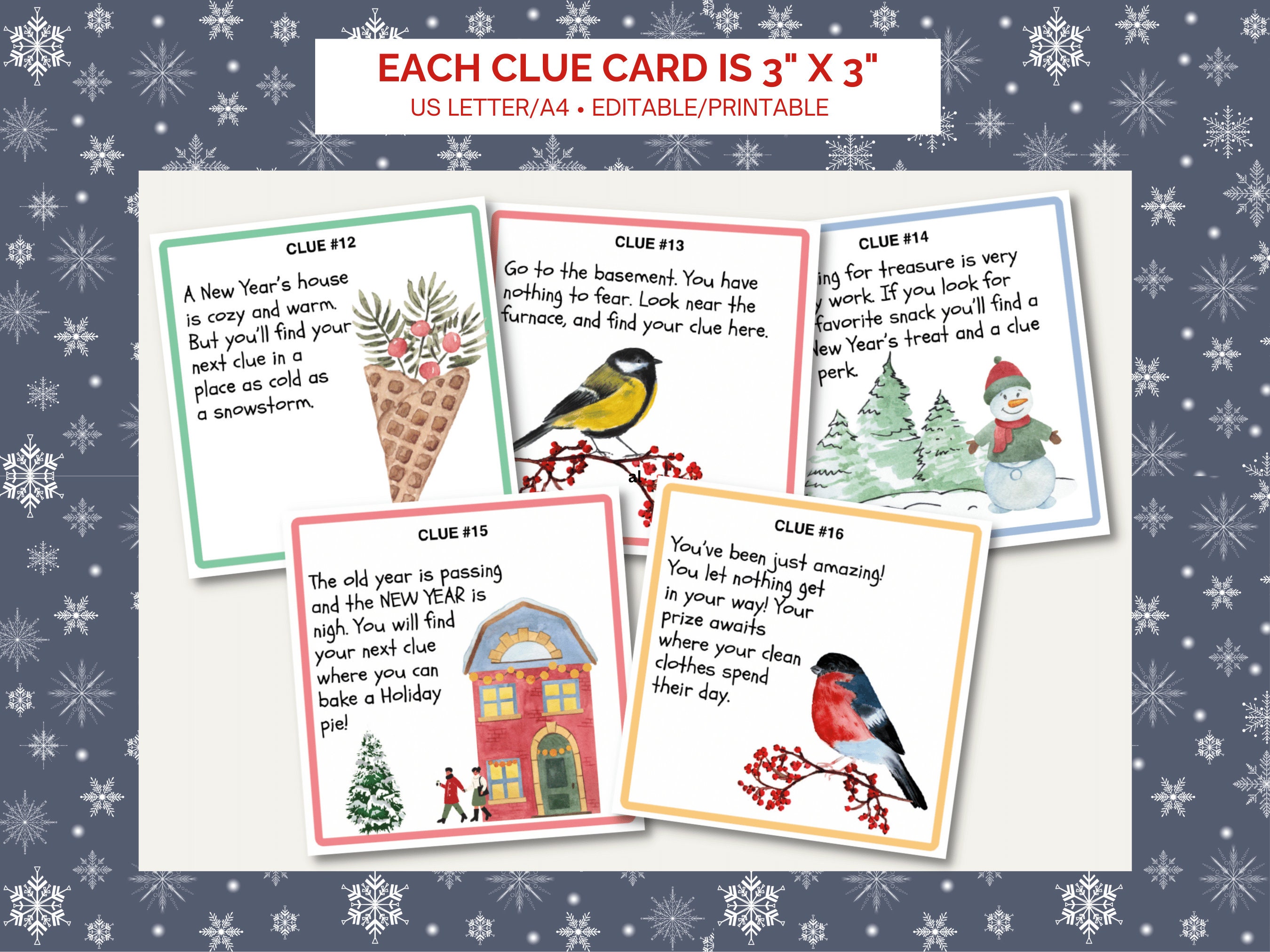 Indoor New Years Scavenger Hunt for Kids Printable Editable - Etsy