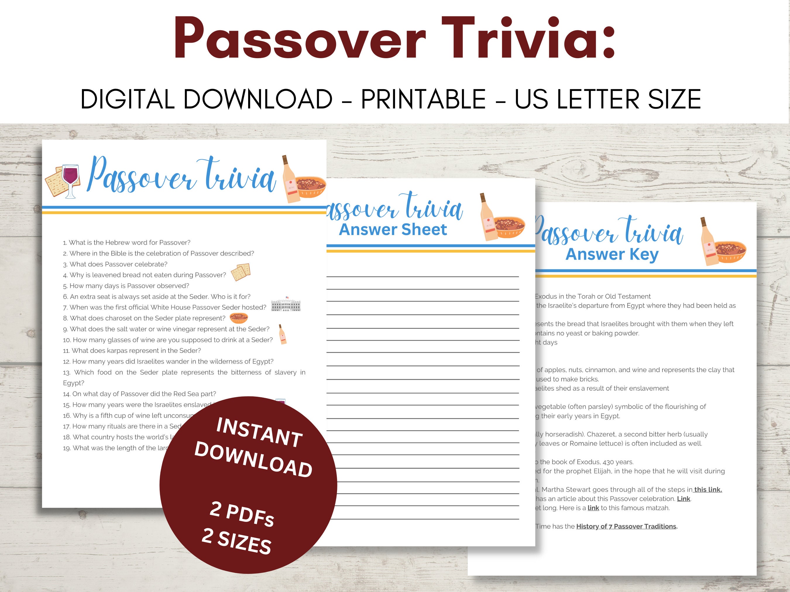 Happy Passover Trivia | Trivia Game Night | Family Game Night ...