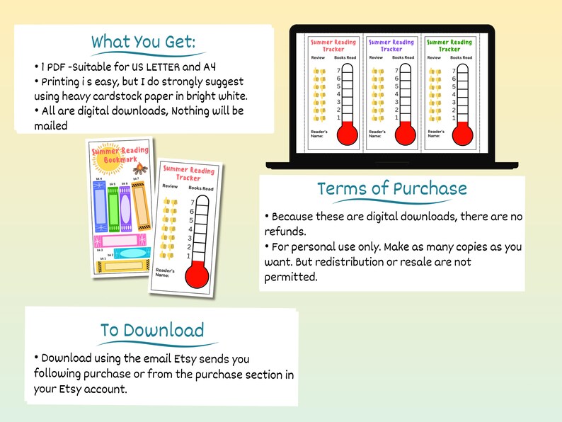Printable Summer Bookmarks and Progress Tracker Combo for Kids, Summer ...