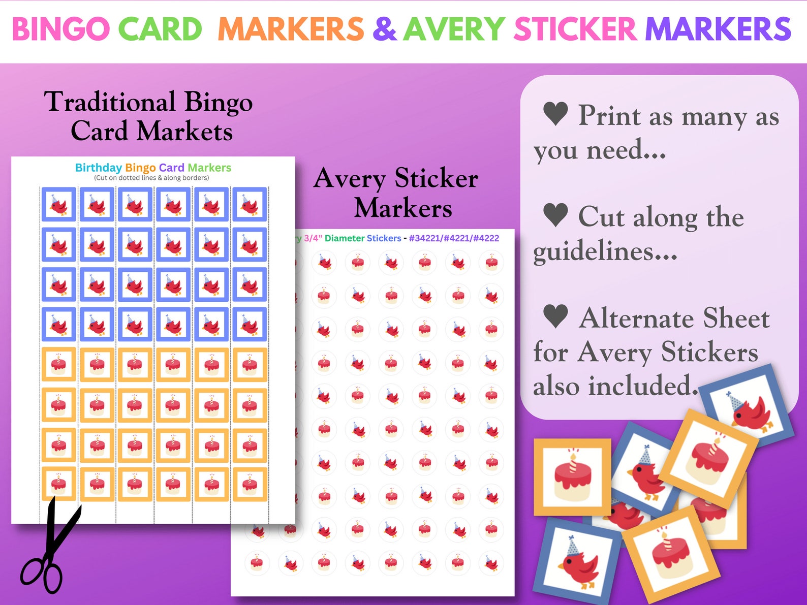 Birthday Party Bingo Game for Kids | Printable Birthday Party Bingo ...