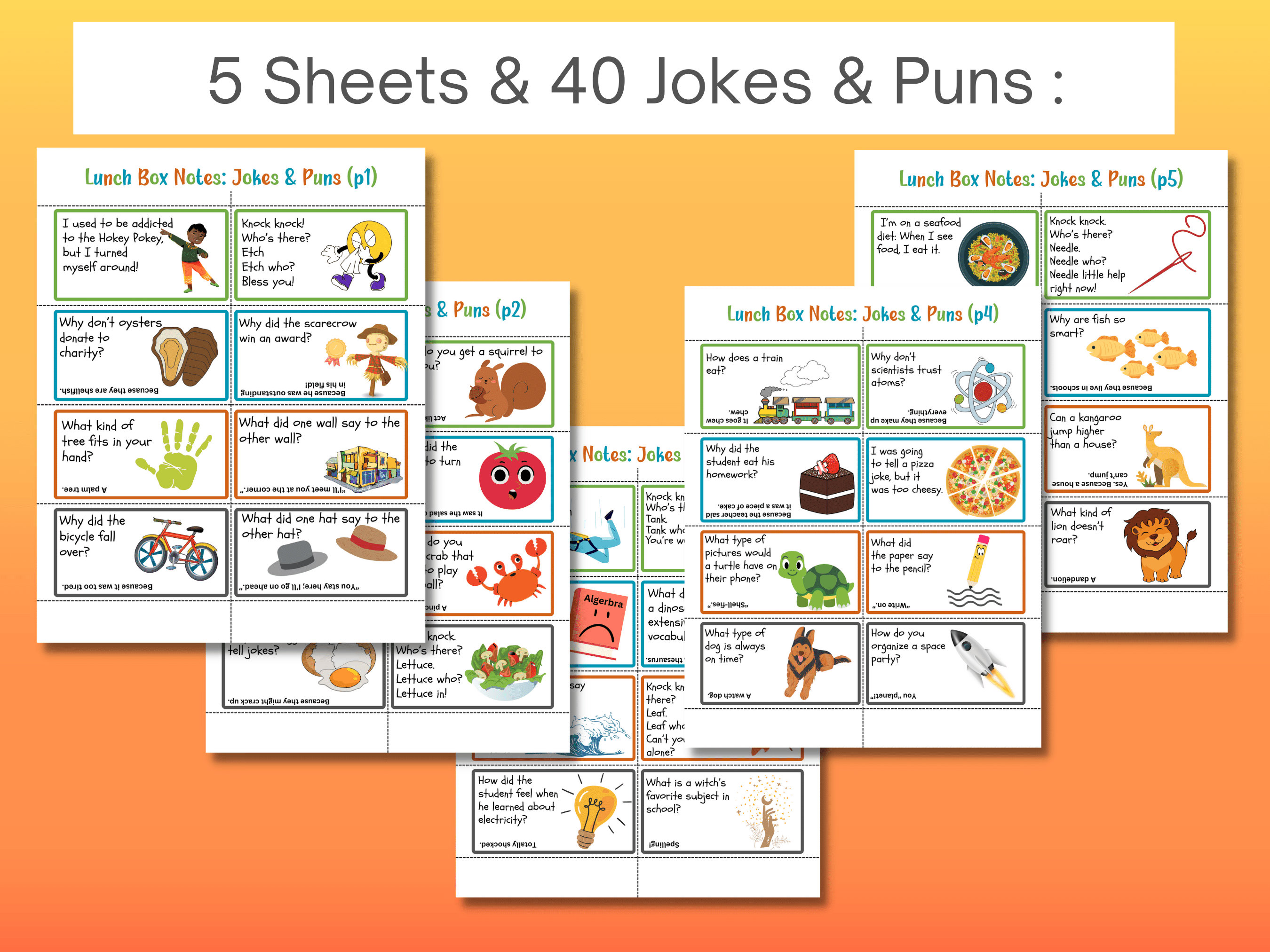Lunch Box Notes Bundle - Joke Icebreakers and Fun Facts Trivia ...
