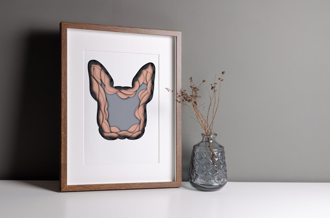French Bulldog Digital Poster, Frechie Digital Painting, Grey and Tan ...
