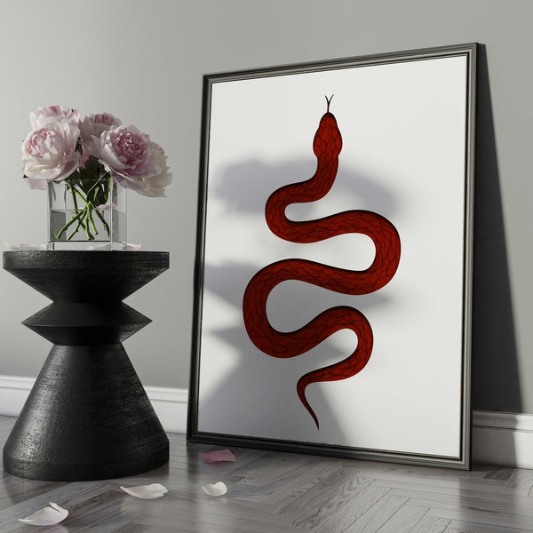 Snake Digital Art - Etsy
