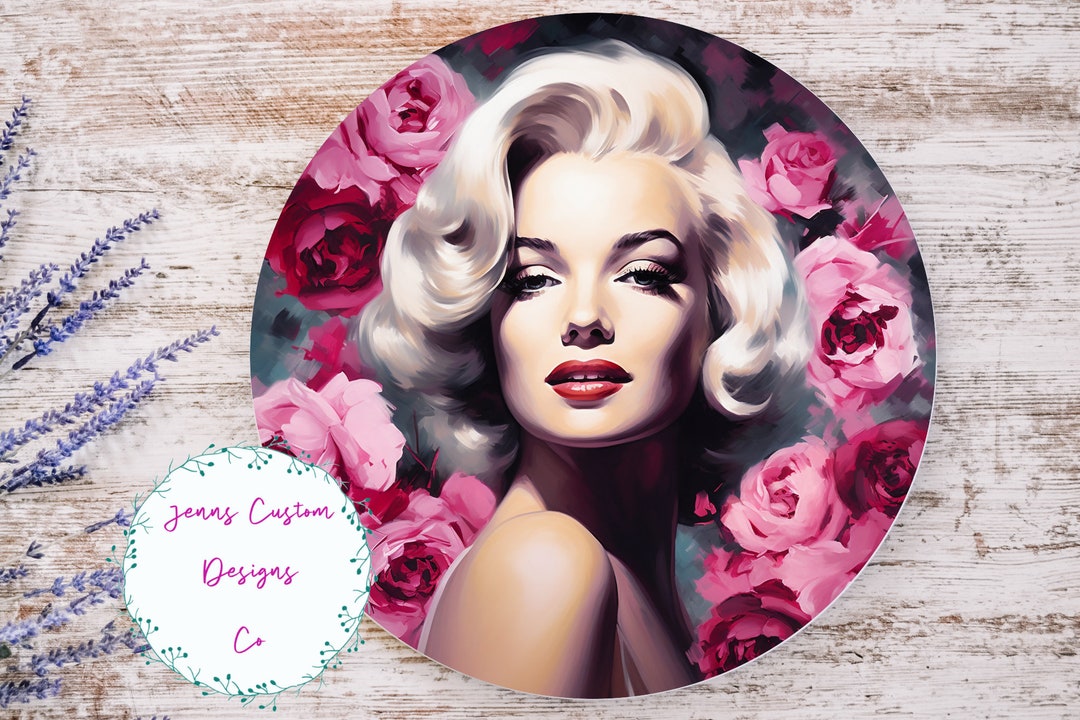 Marilyn Monroe Sublimation Round Door Hanger Design PNG, Sublimation ...