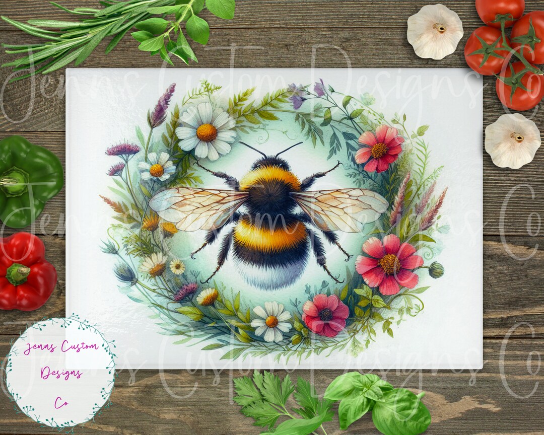 Bee Cutting Board Design Download, Bumble Bee Cutting Board PNG, Bee ...