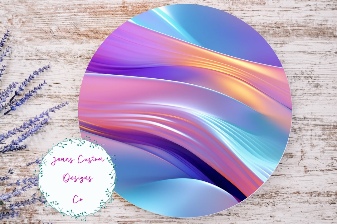 Pastel Colors Abstract Sublimation Round Door Hanger Design PNG ...
