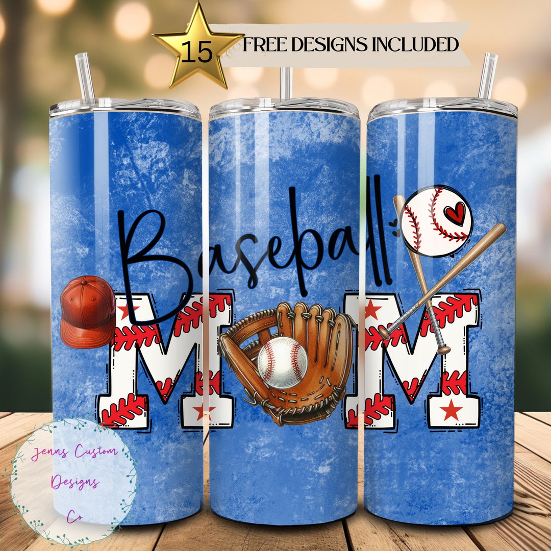 Baseball Mom Baseball Season 20 Oz Skinny Tumbler Sublimation Design ...