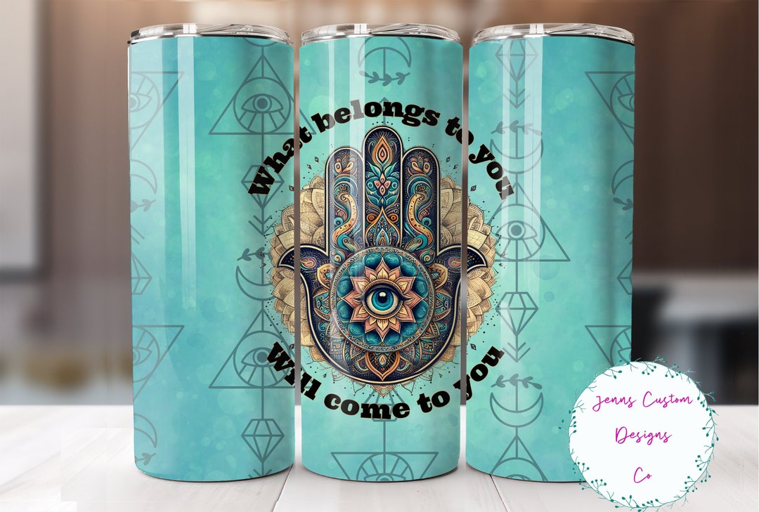 Hamsa Evil Eye 20oz Skinny Tumbler Sublimation Design Digital Download ...