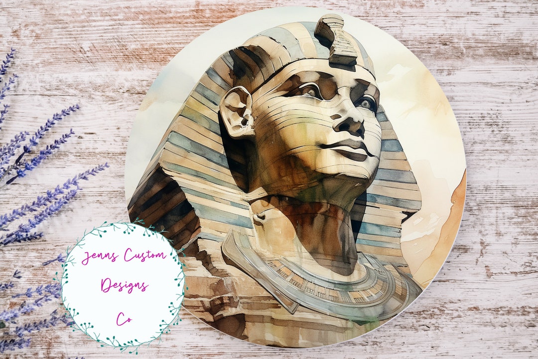 Great Sphinx of Giza, Egypt Sublimation Round Door Hanger Design PNG ...