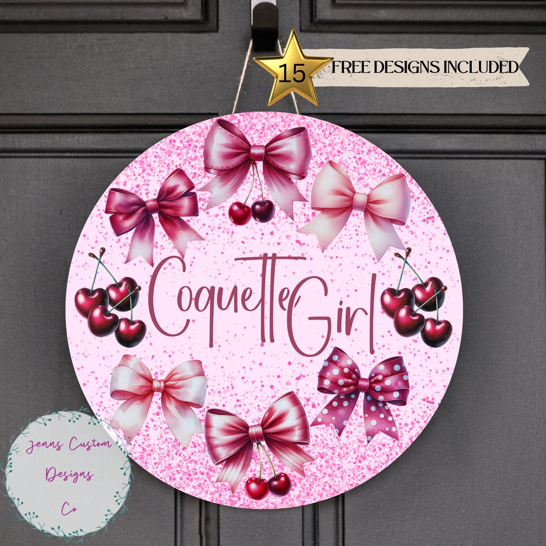 Coquette Girl, Pink Coquette Bows, Soft Girl Aesthetic Sublimation ...