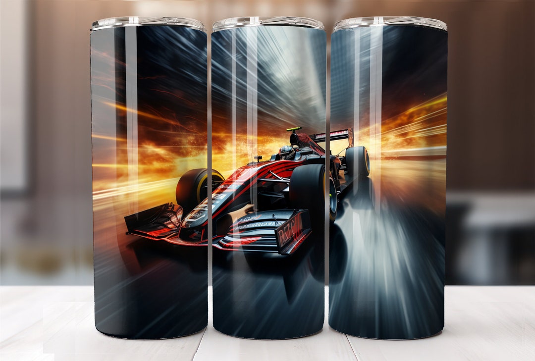Red Formula One Race Car 20 Oz Skinny Tumbler Sublimation Design ...