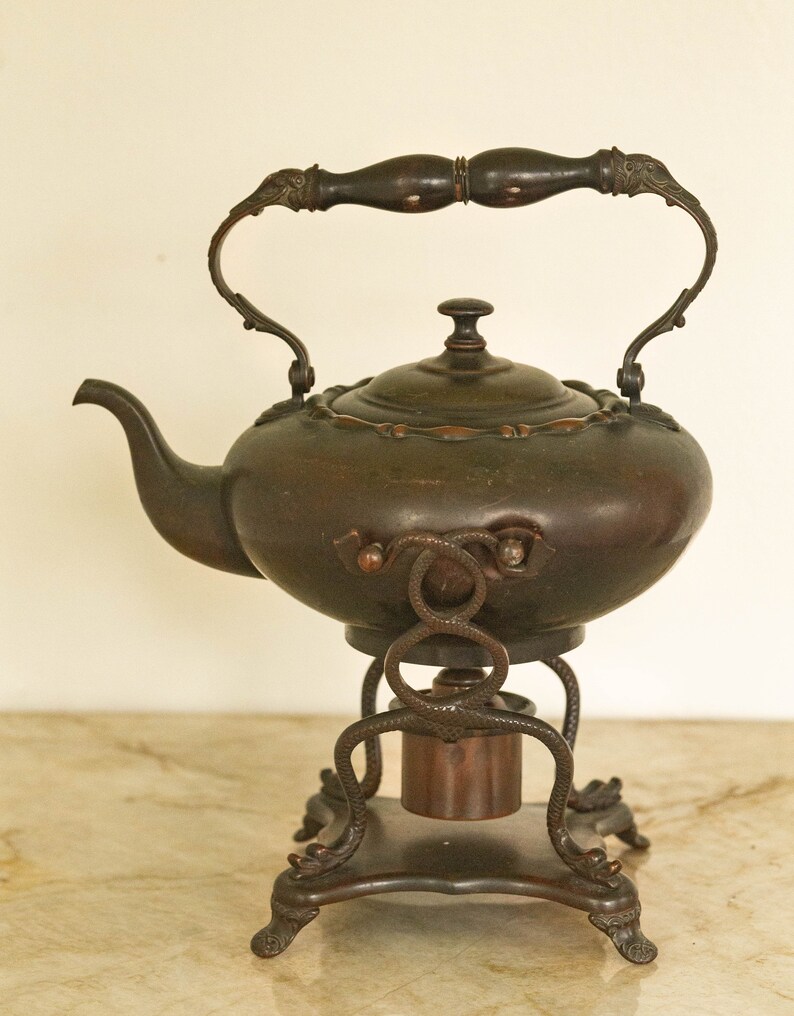 Rare Antique 19th Century Copper Tilting Teapot With Stand - Etsy