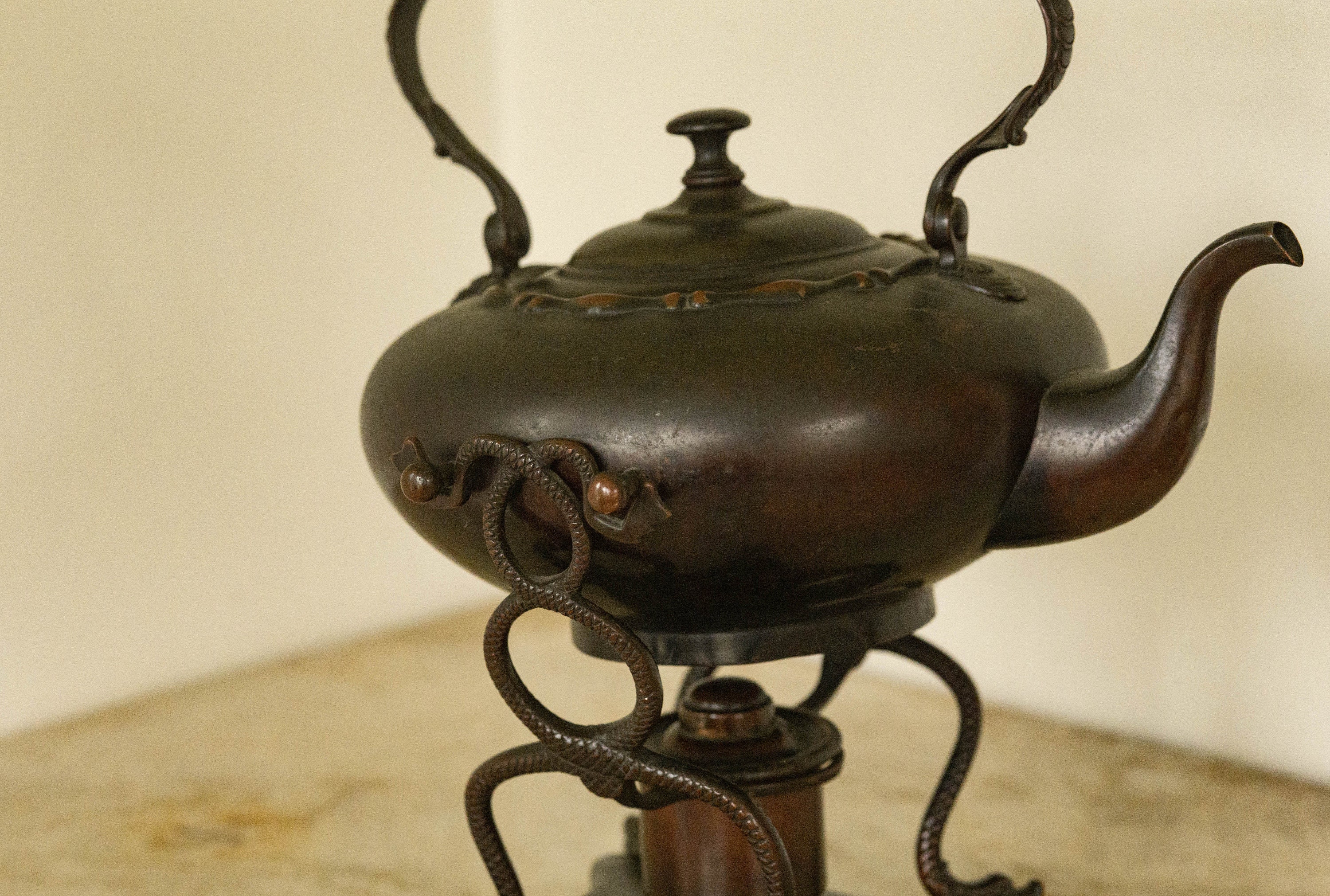 Rare Antique 19th Century Copper Tilting Teapot With Stand - Etsy