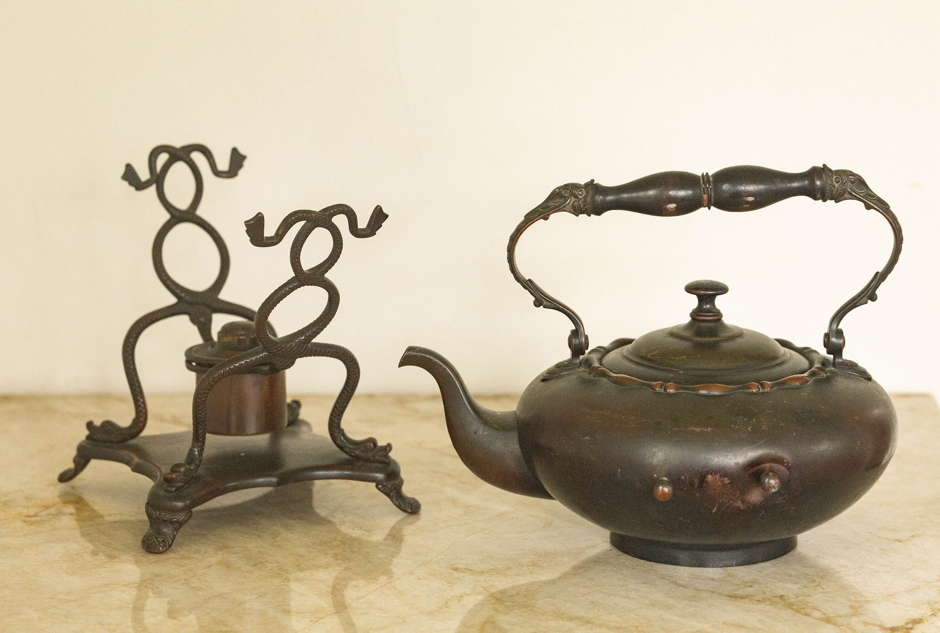 Rare Antique 19th Century Copper Tilting Teapot With Stand - Etsy