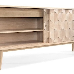 Modern Solid Oak Sideboard - Etsy