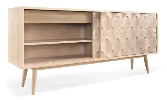 Modern Solid Oak Sideboard - Etsy