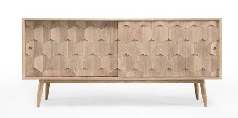 Modern Solid Oak Sideboard - Etsy